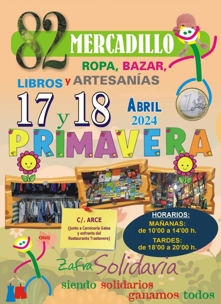MERCADILLO SOLIDARIO PRIMAVERA 2024 - Zafra Solidaria
